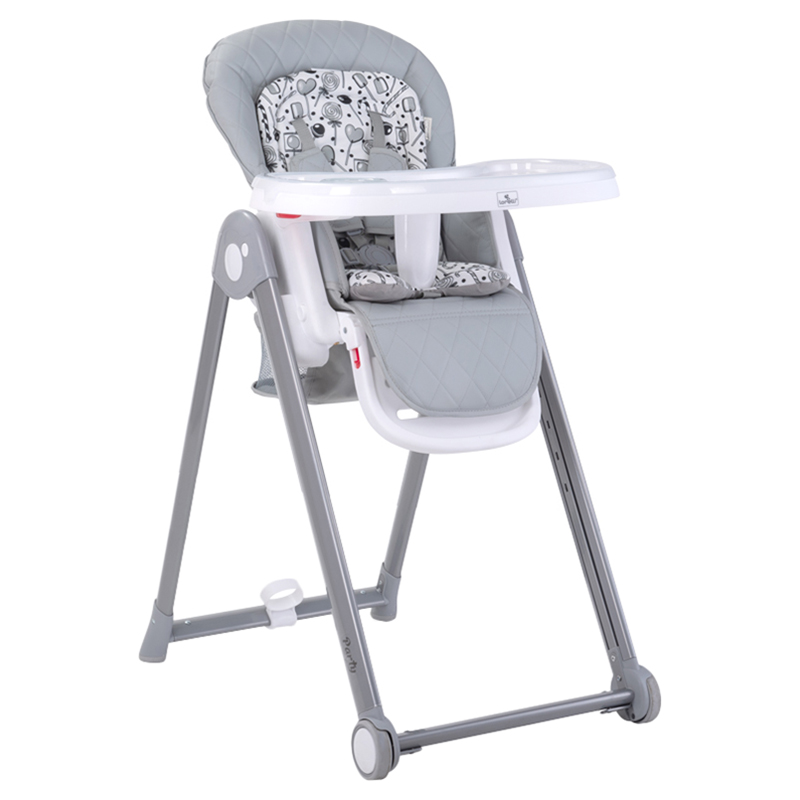 Buy Lorelli - Party Cool High Chair - Grey Leather in UAE | Mumzworld