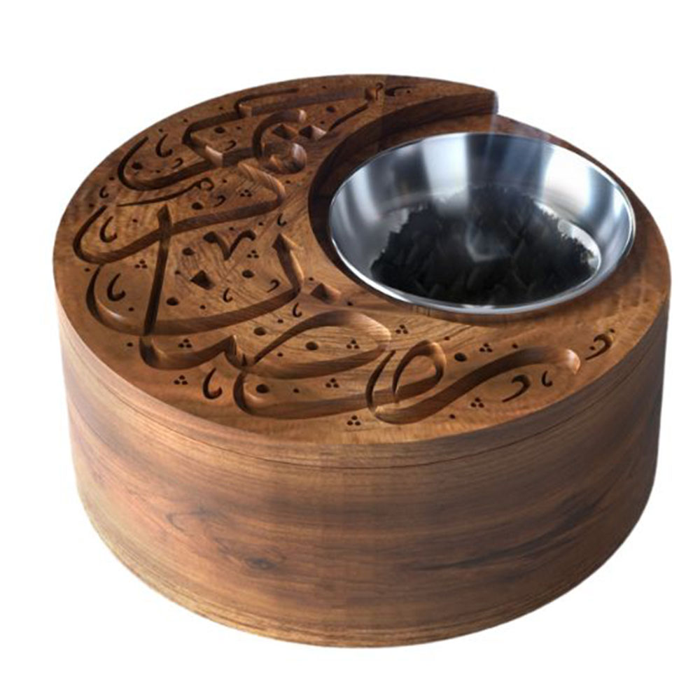 Buy HilalFul - Ramadan Wooden Crescent Incense Burner - Brown in Qatar ...