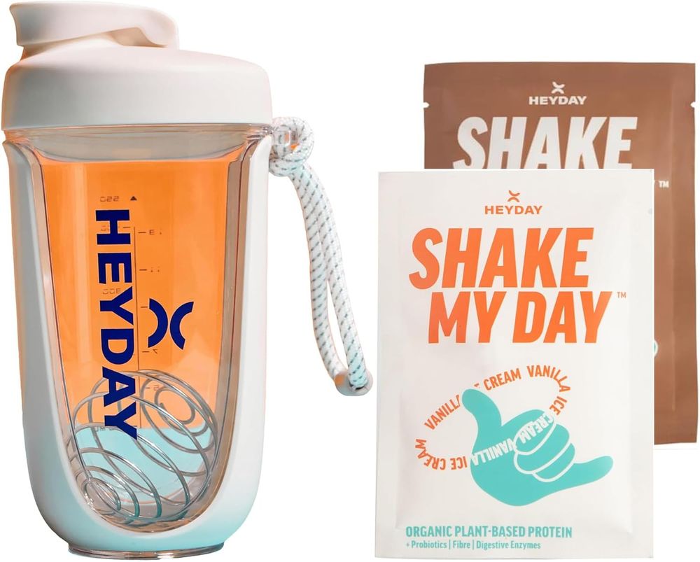 Buy Heyday - Shaker Bottle - White - 550 ml With Protein Powder ...