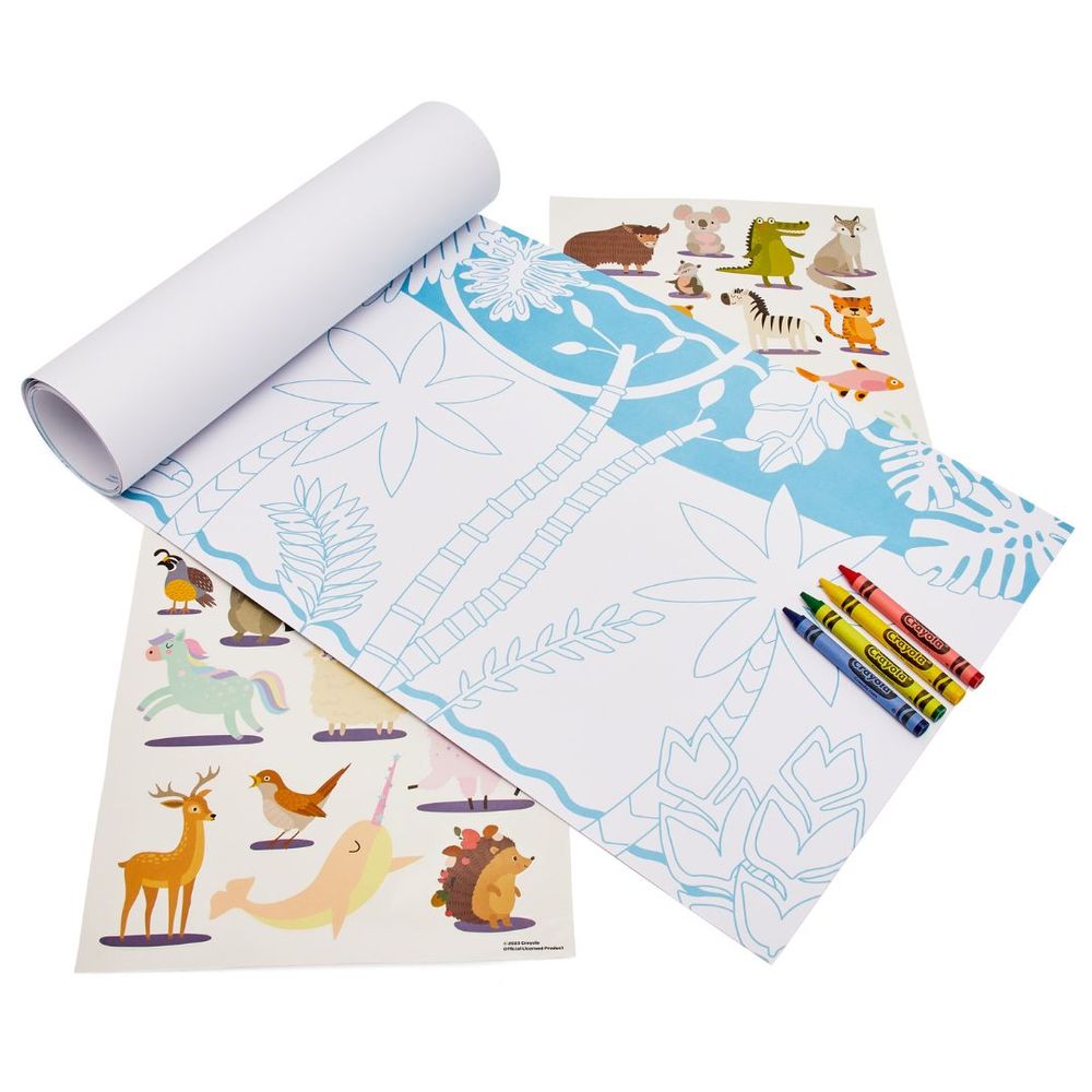 Buy Crayola - Color-Your-Own Animal Roll Map in KSA | Mumzworld