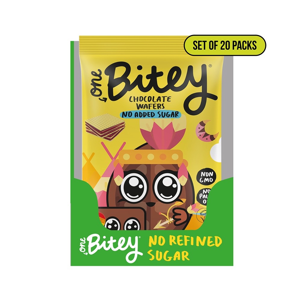 Buy One Bitey - Sugar Free Wafers - Chocolate - 35g - Pack of 20 in UAE | Mumzworld