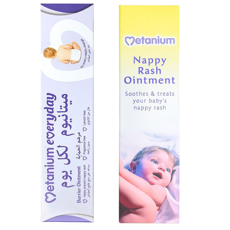 Buy Metanium Nappy Rash Ointment + Metanium Everyday Barrier Ointment ...