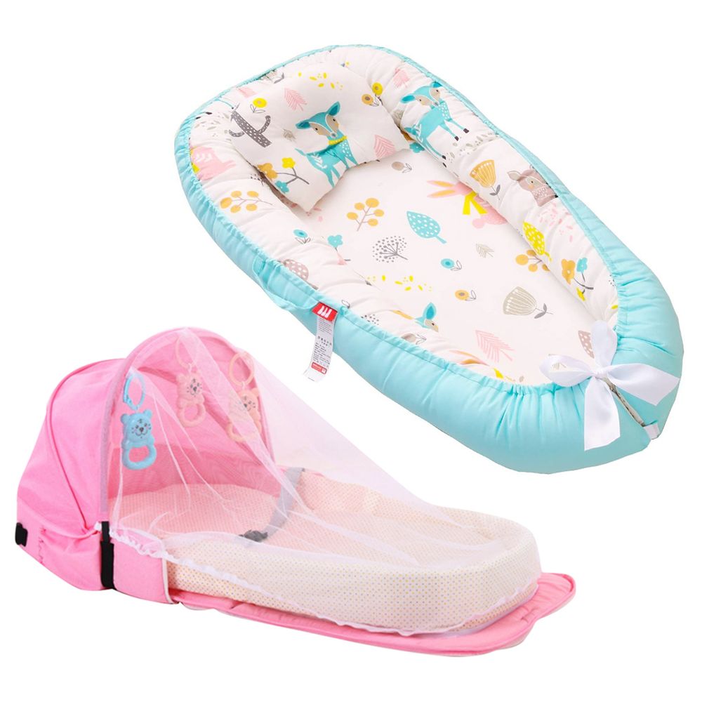 Buy Star Babies Baby Sleeping Pod & Bed With Mosquito Net - Blue/Pink ...