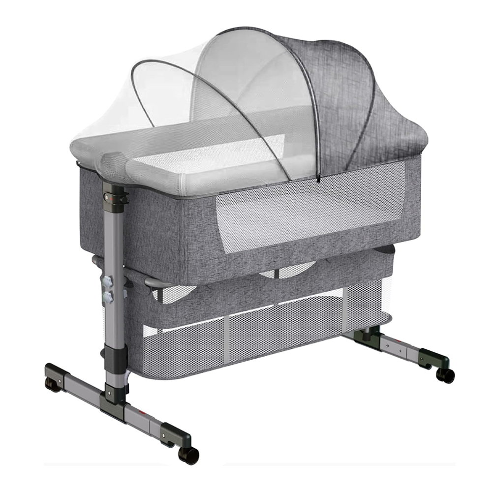 Buy Star Babies Adjustable Bedside Baby Sleeping Crib - Grey in UAE ...