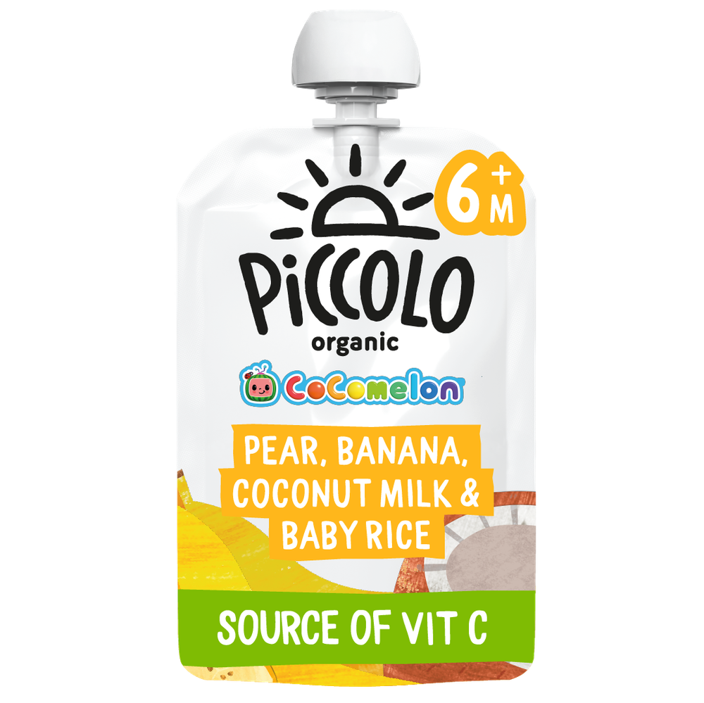 Buy Piccolo - Cocomelon Organic Pear, Banana, Coconut Milk & Rice Baby ...