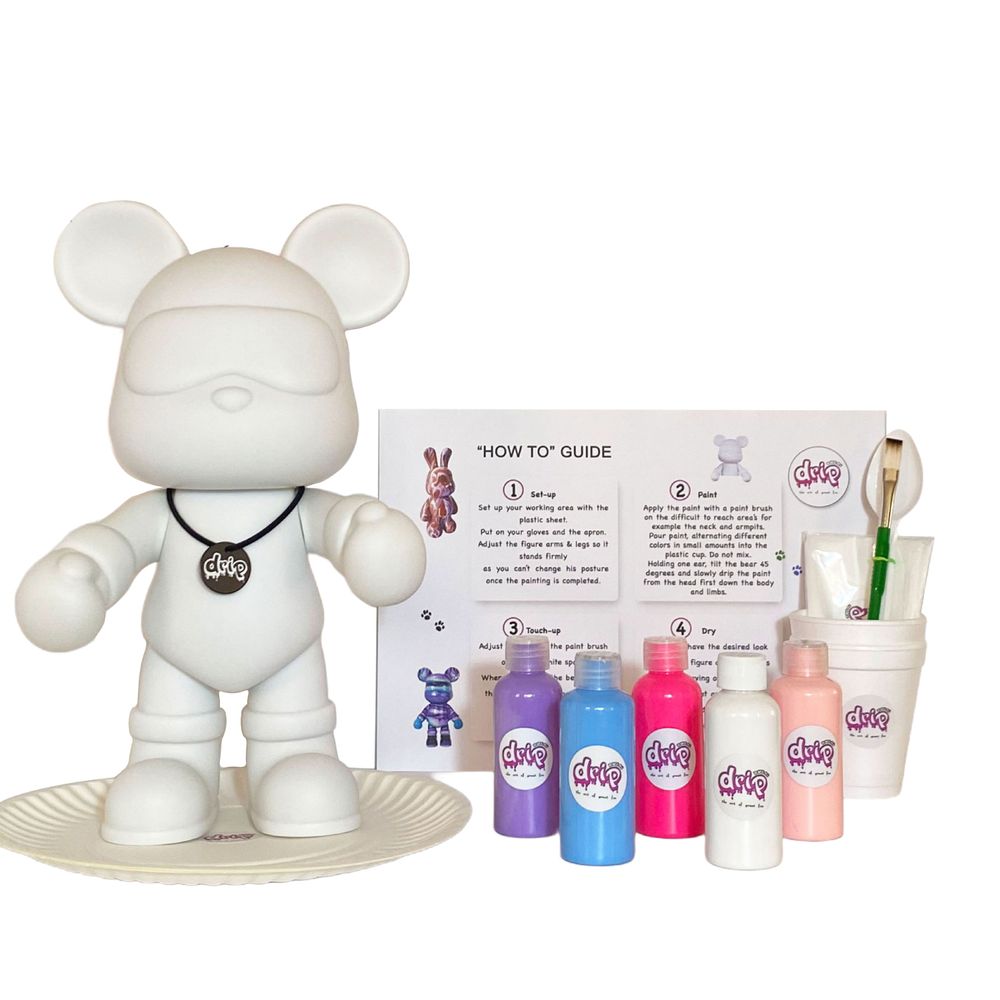 Buy Dubai Drip Art - DIY Cool Bear Fluid Acrylic Pouring Paint Kit - 33 ...