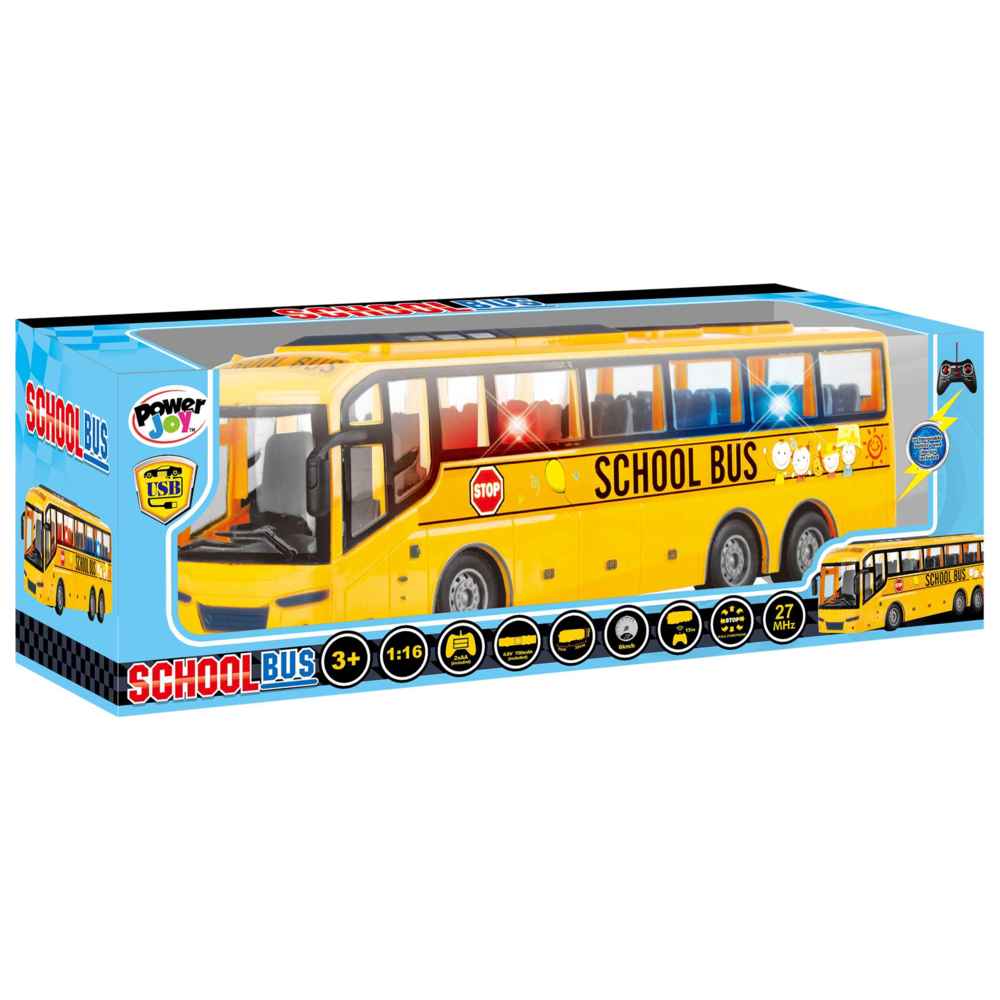 Buy Power Joy - Remote Control School Bus w/ Lights in UAE | Mumzworld