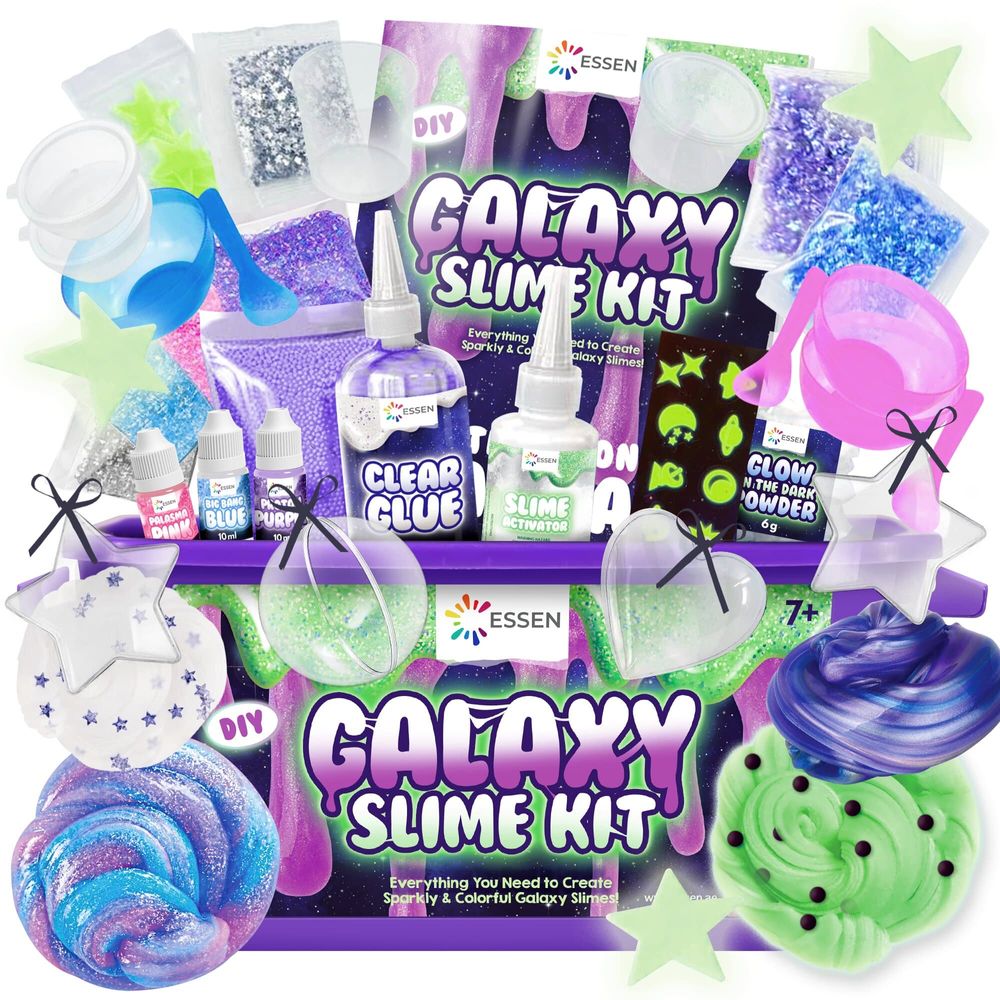 Buy Essen - Galaxy Slime Kit Glow In The Dark DIY Slime Making Toy ...