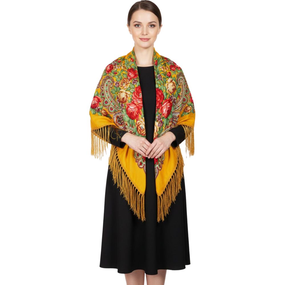 Buy D' Daniela - Julia Women's Eastern European Cotton Tassel Shawl in ...