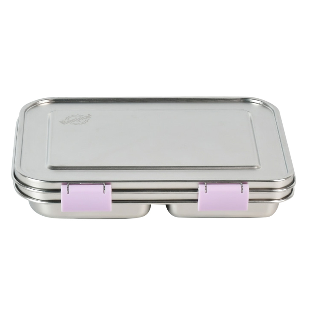 Buy Bonjour - 3-Compartment Stainless Steel Mini Lunch Box - Purple ...