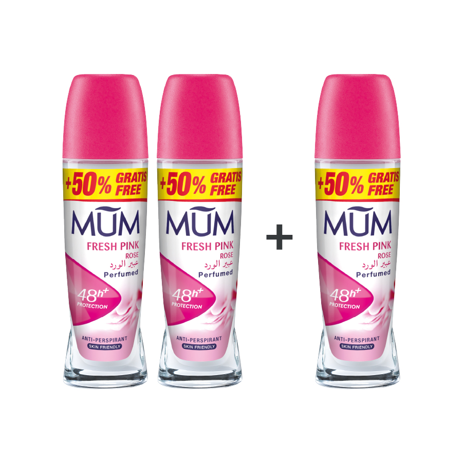 Buy Mum - Deodorant Roll On Fresh Pink Rose - Pack Of 3 - Each 75 ml in ...