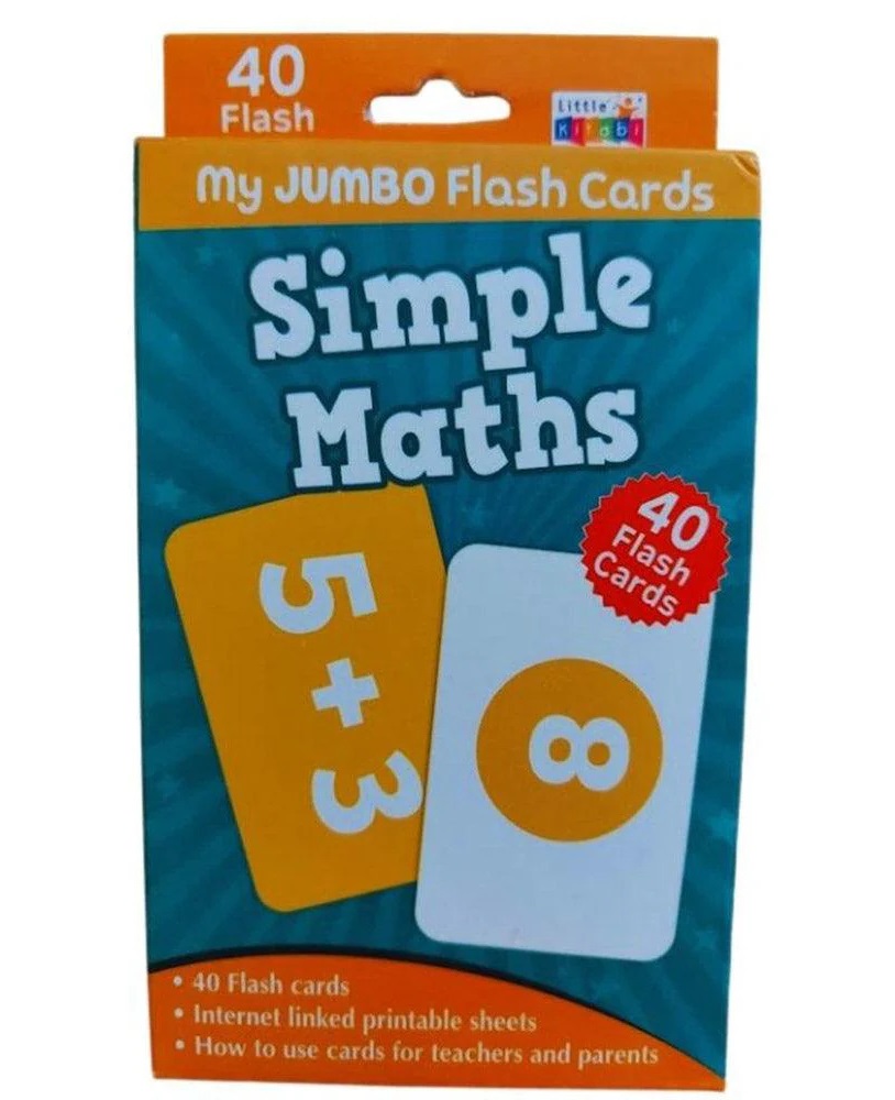 Buy Om Books International - My Jumbo Flash Cards - Simple Maths - 40 ...