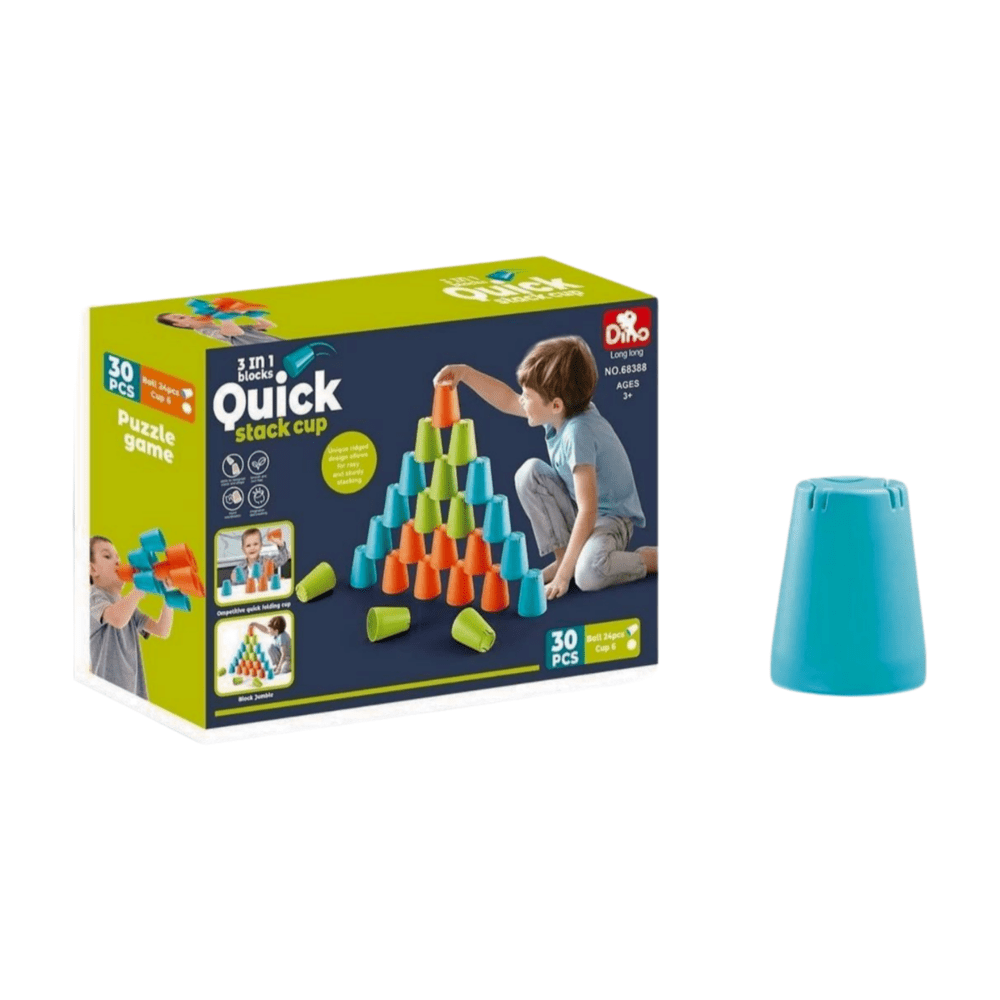 Buy Funfiniti - 3-In-1 Quick Stack Up Blocks - 30pcs in UAE | Mumzworld