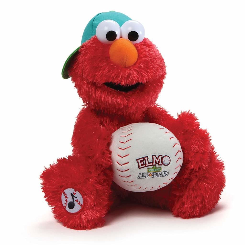 Buy Sesame Street Elmo Singing Talking Baseball Player Plush Toy 8" in ...