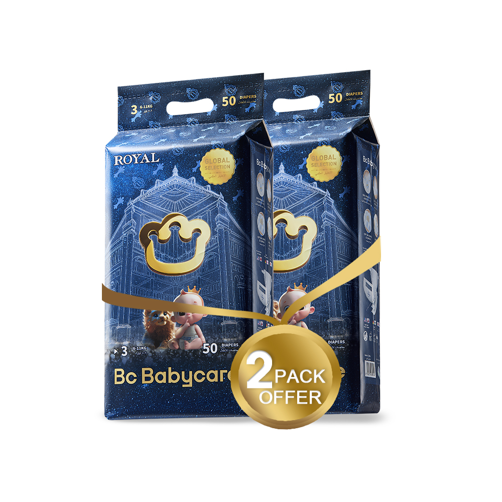 Buy Babycare - Royal Baby Diapers - Size 3 - 6-11 Kg - Pack of 2 - 100 ...