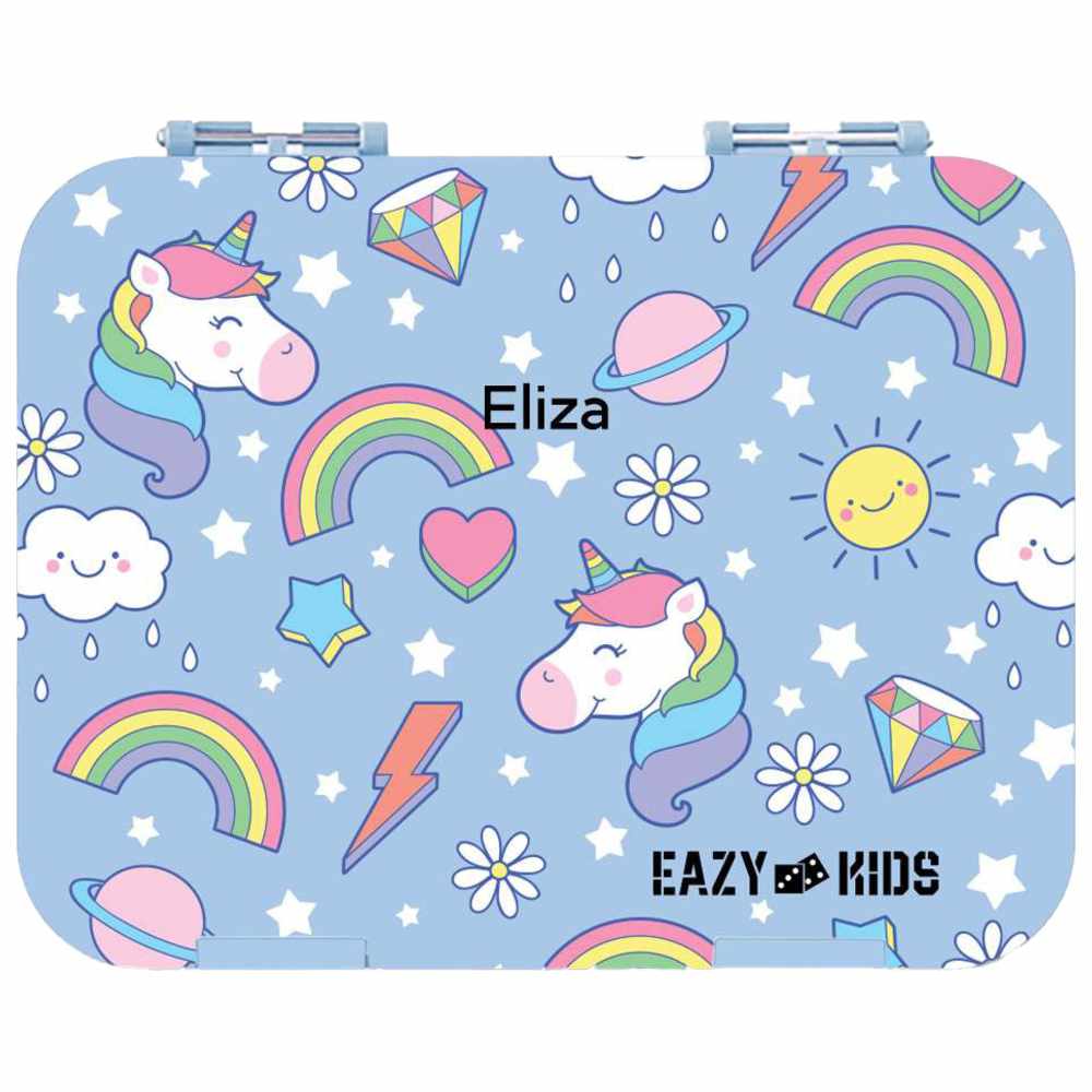 Buy Eazy Kids - Personalized 4-Compartment Bento Lunch Box Set ...