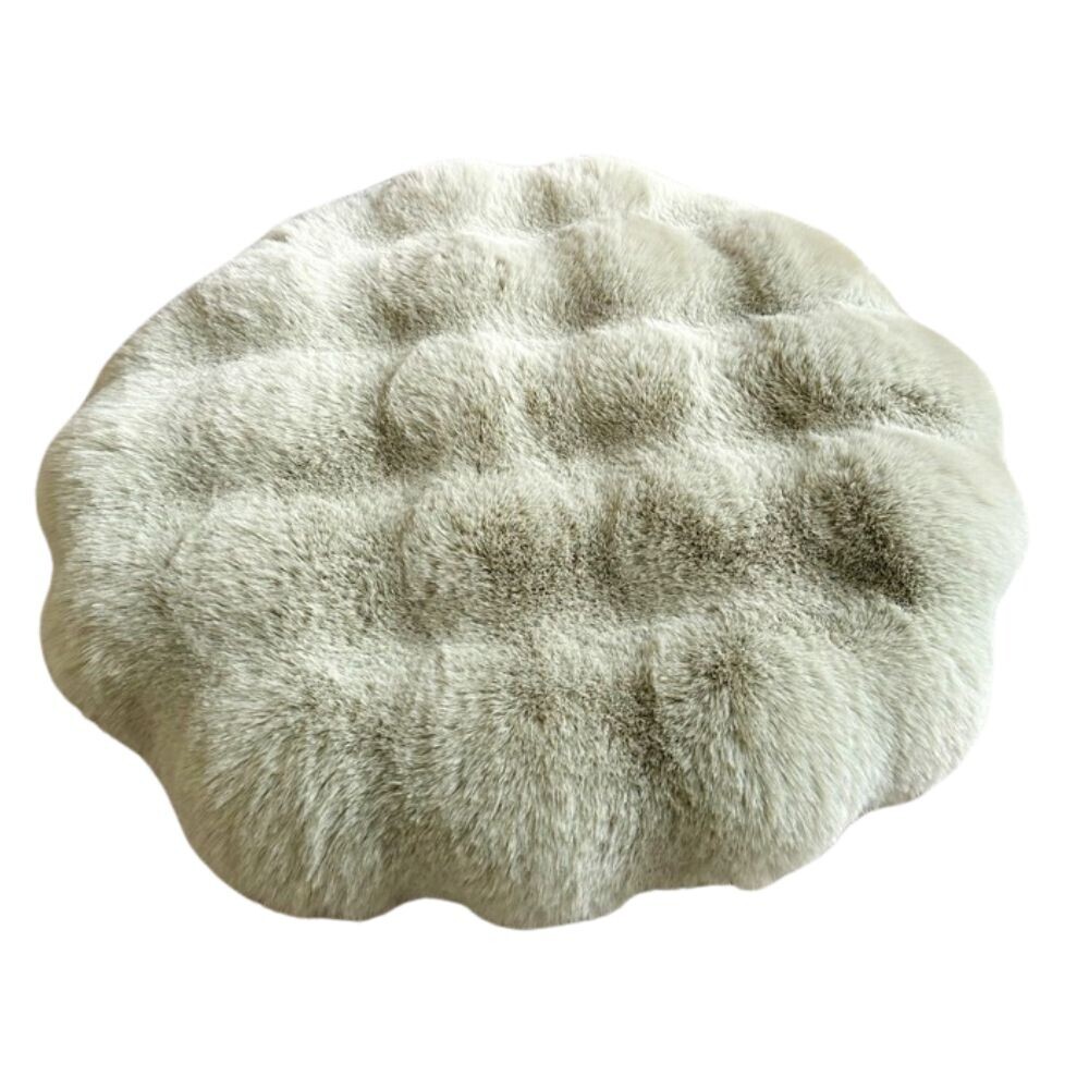 Buy Mei Stylish - Puff Rabbit Fur Plush Cushion - Green in UAE | Mumzworld