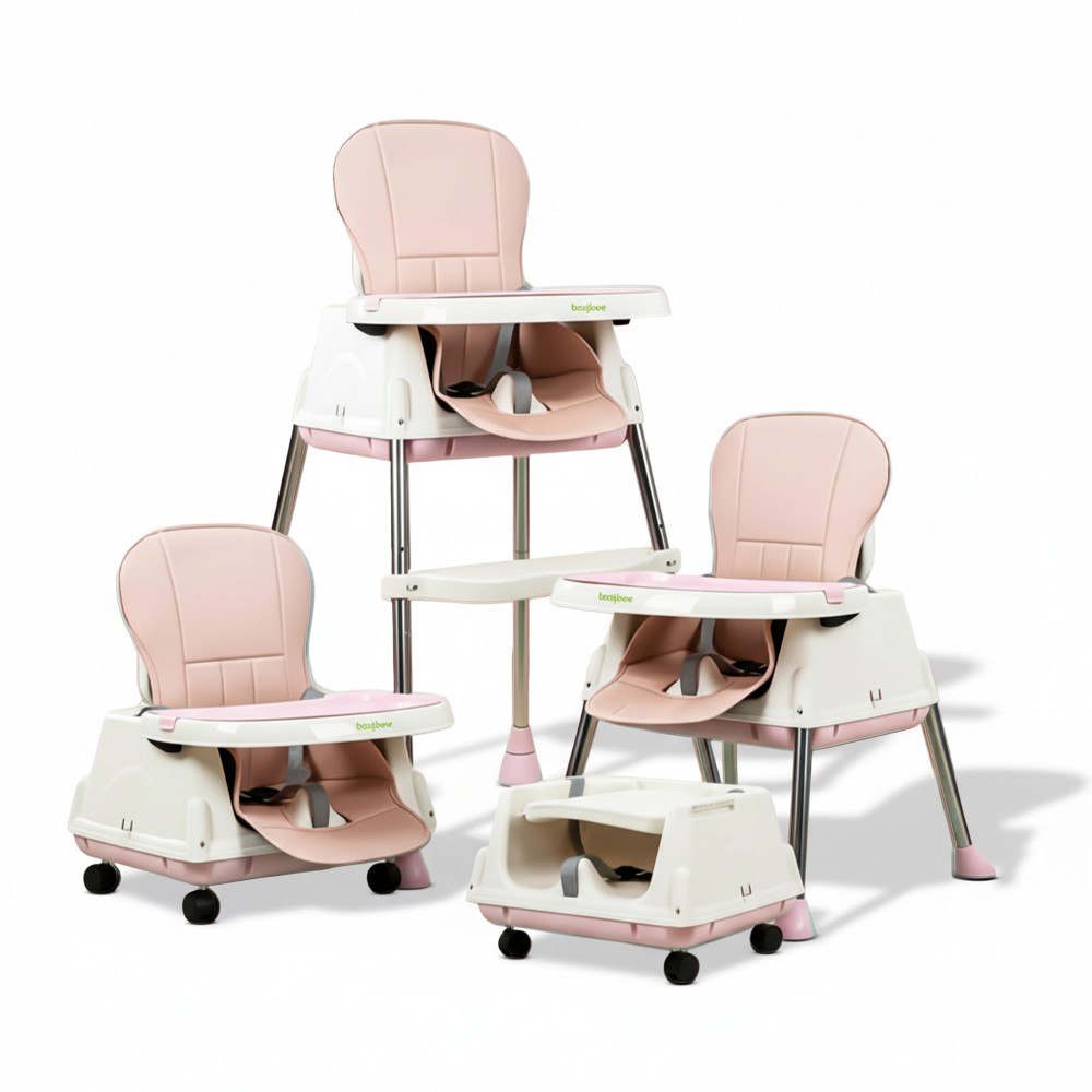 Buy Baybee 4-In-1 Convertible Baby High Chair Pink in UAE | Mumzworld