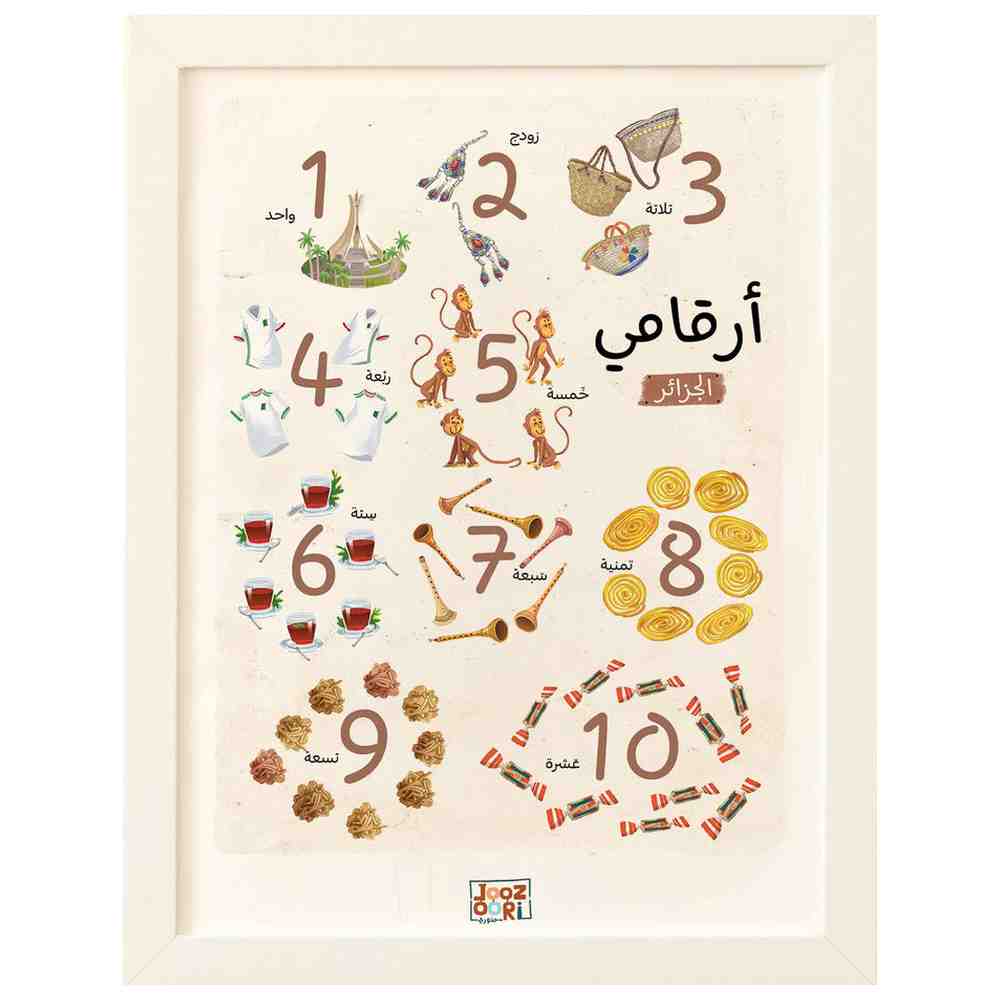 Buy Joozoori - Algeria My Numbers Wall Poster in UAE | Mumzworld