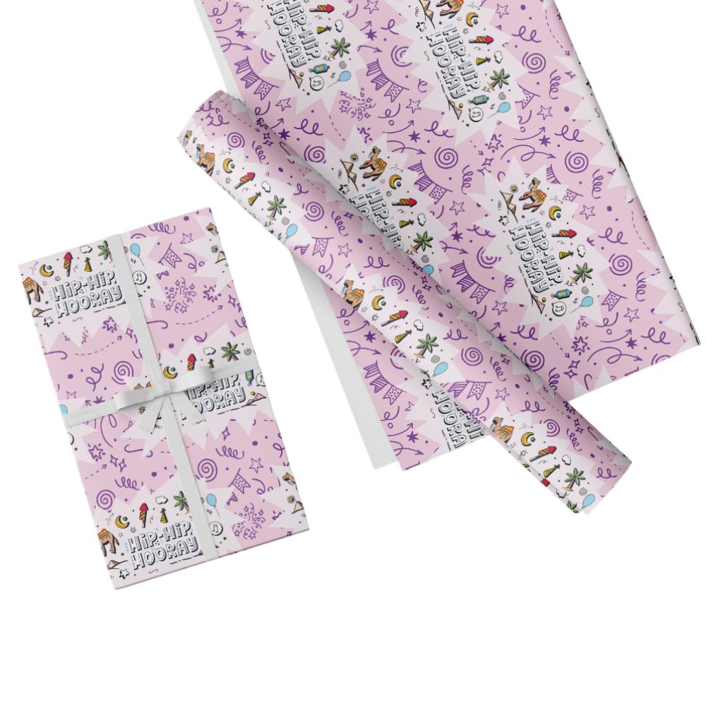 Buy Share The Love - Gift Wrapping Paper Pack - HIP HIP HOORAY - PINK ...