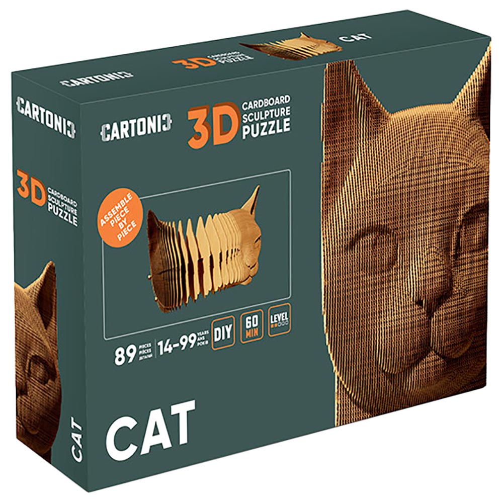 Buy Cartonic - 3D Cardboard Sculpture Puzzle - Cat - 89pcs in Oman ...