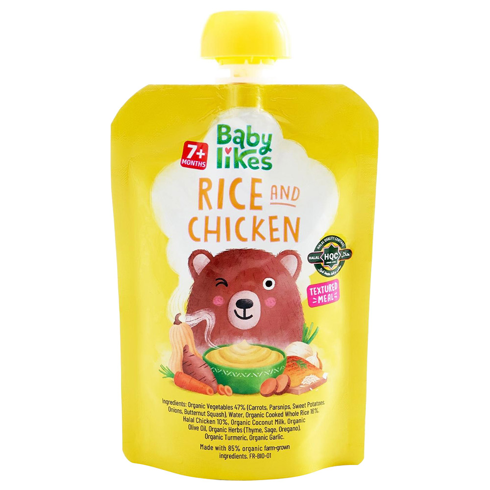 Buy Babylikes - Halal Baby Puree Food Pouch - Rice and Chicken - 130 g ...
