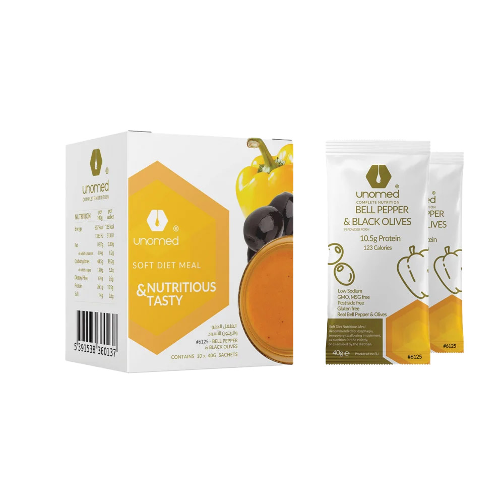 Buy Unomed - Soft Diet Meal - Bell Pepper & Black Olives - 40 g - 10pcs ...