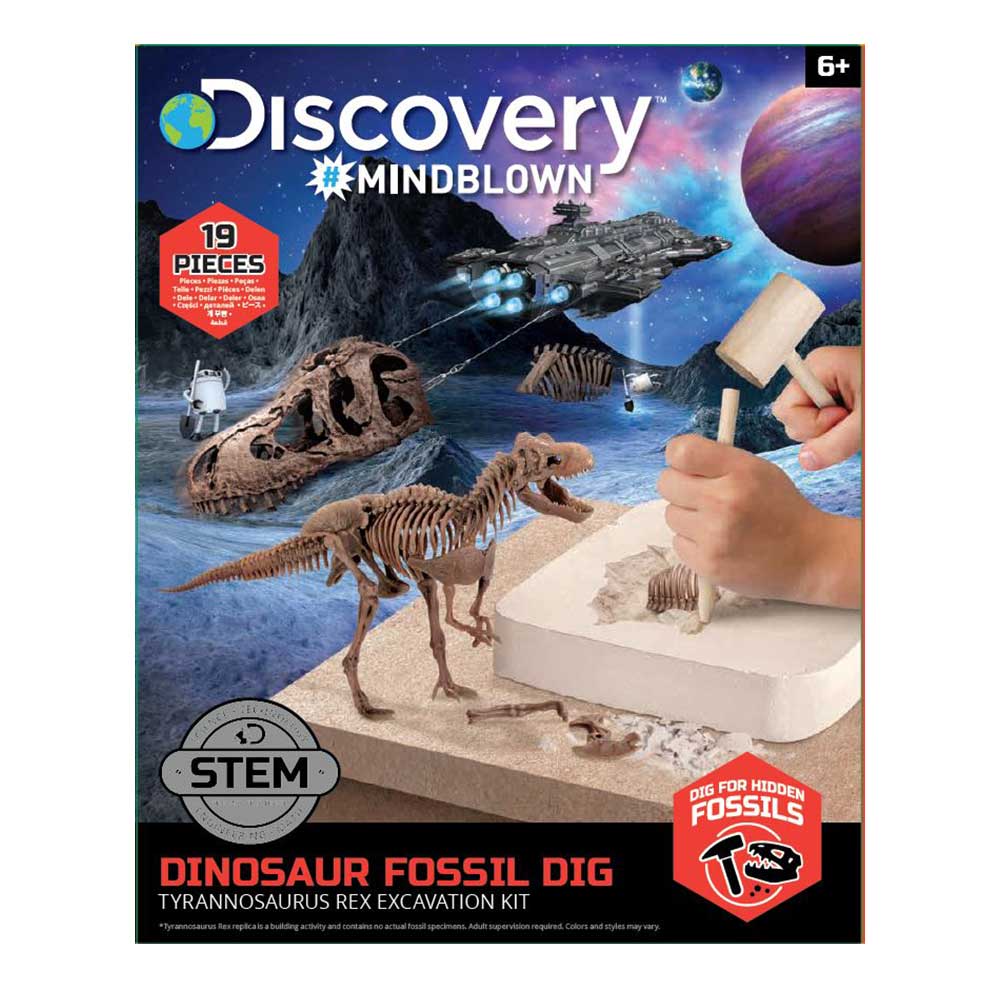 Buy Discovery Mindblown - Dinosaur 3D Fossil Dig Excavation Kit, T-Rex ...