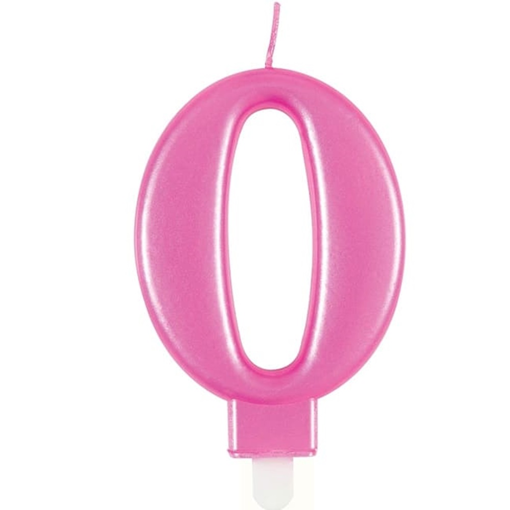 Buy Unique - Number 0 Birthday Candle - Pink in UAE | Mumzworld