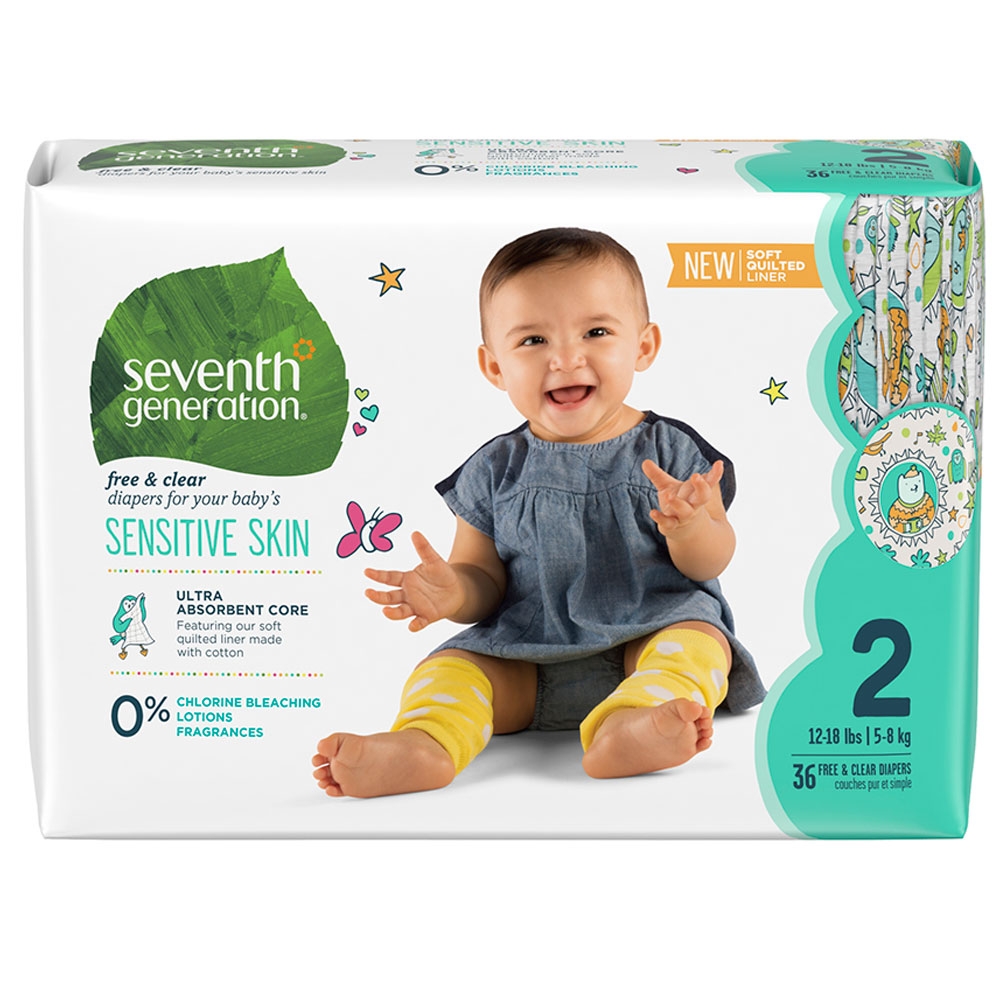 Buy Seventh Generation - Baby Diapers Stage 2 (12-18lbs) 36pc in UAE ...