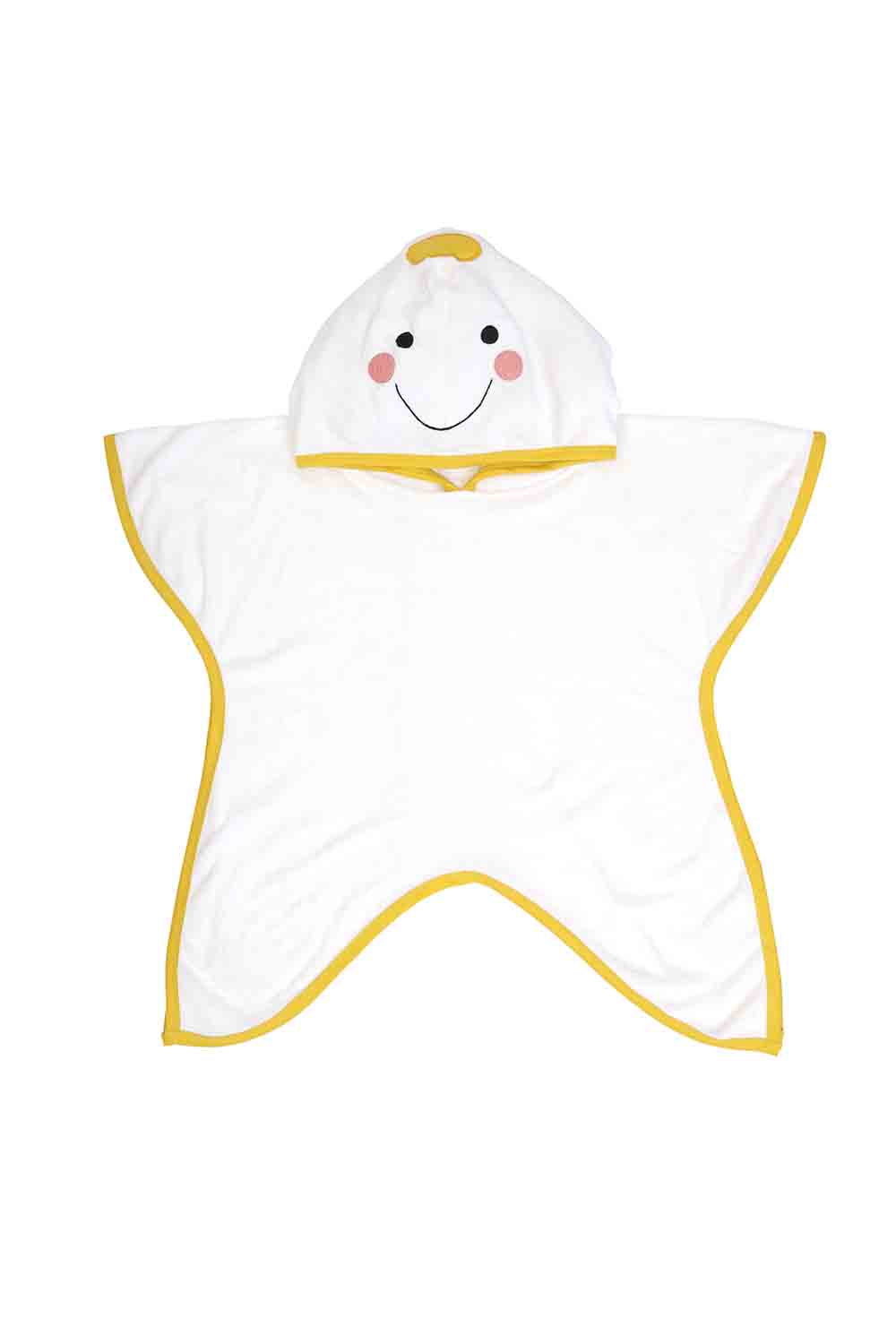 Buy Mi Dulce An'ya - Organic Hooded Towel - Terry Star - Yellow/White ...