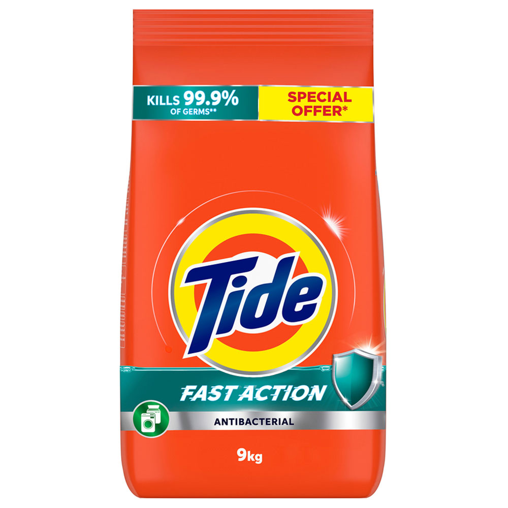 Buy Tide - Anti-Bacterial Fast Action Laundry Detergent Powder - 9 Kg ...