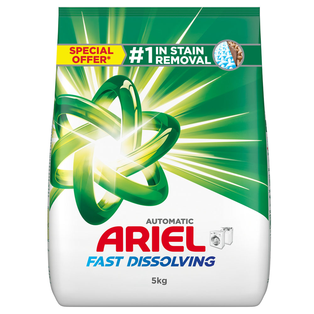 Buy Ariel - Automatic Fast Dissolving Laundry Detergent Powder - 5 Kg ...