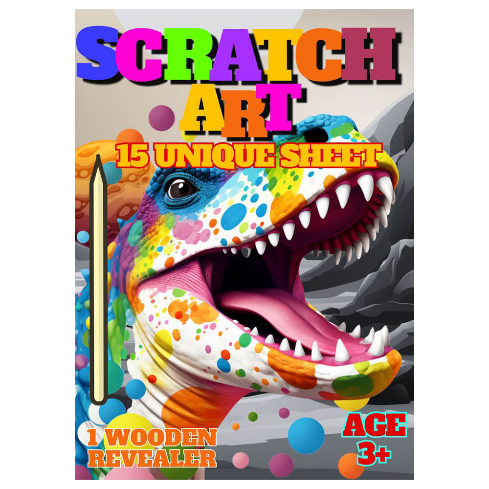 Buy Just Kidding - Dinosaur Scratch Art Book For Kids in UAE | Mumzworld