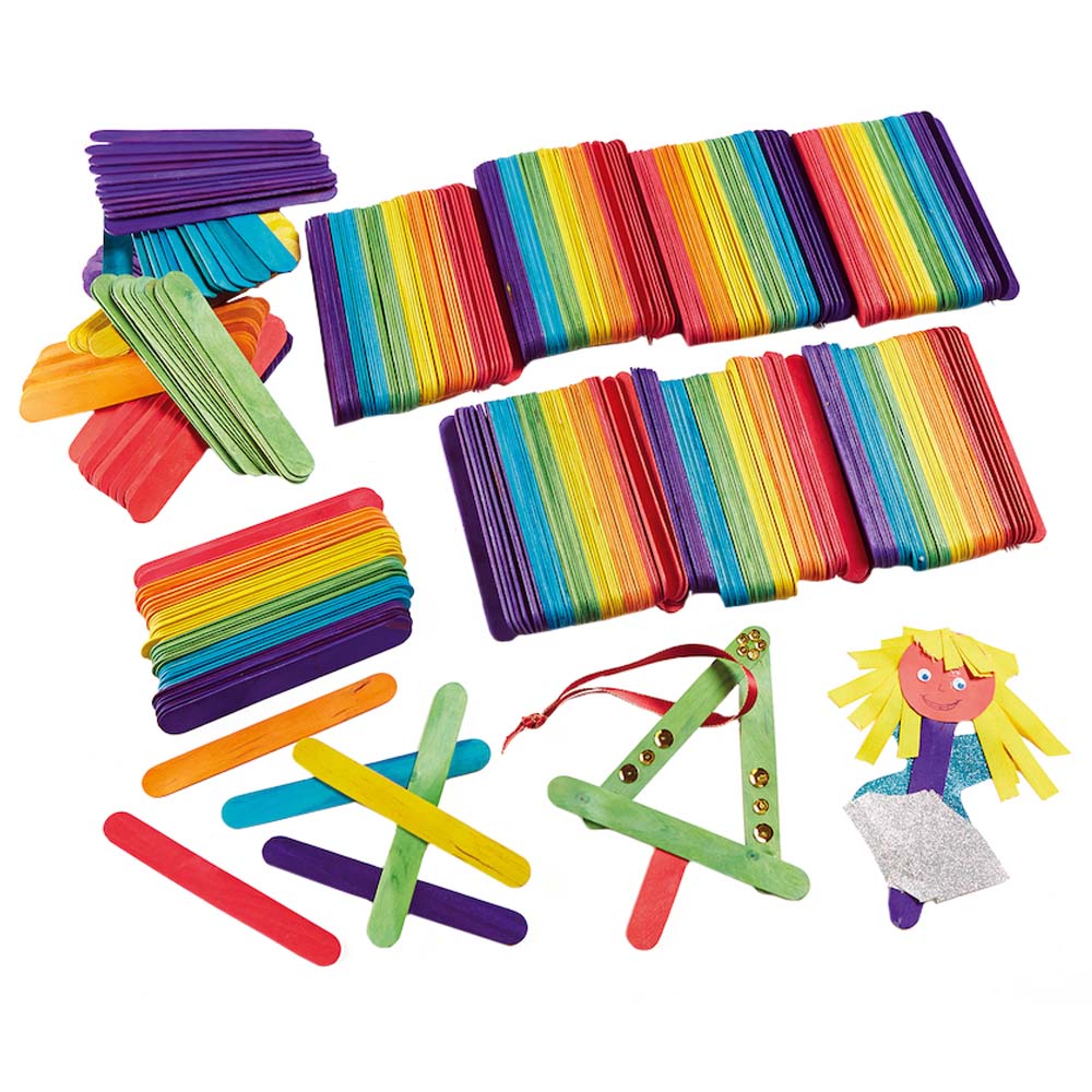 Buy TTS - Giant Wooden Lolly Sticks Assorted - 500Pcs in UAE | Mumzworld