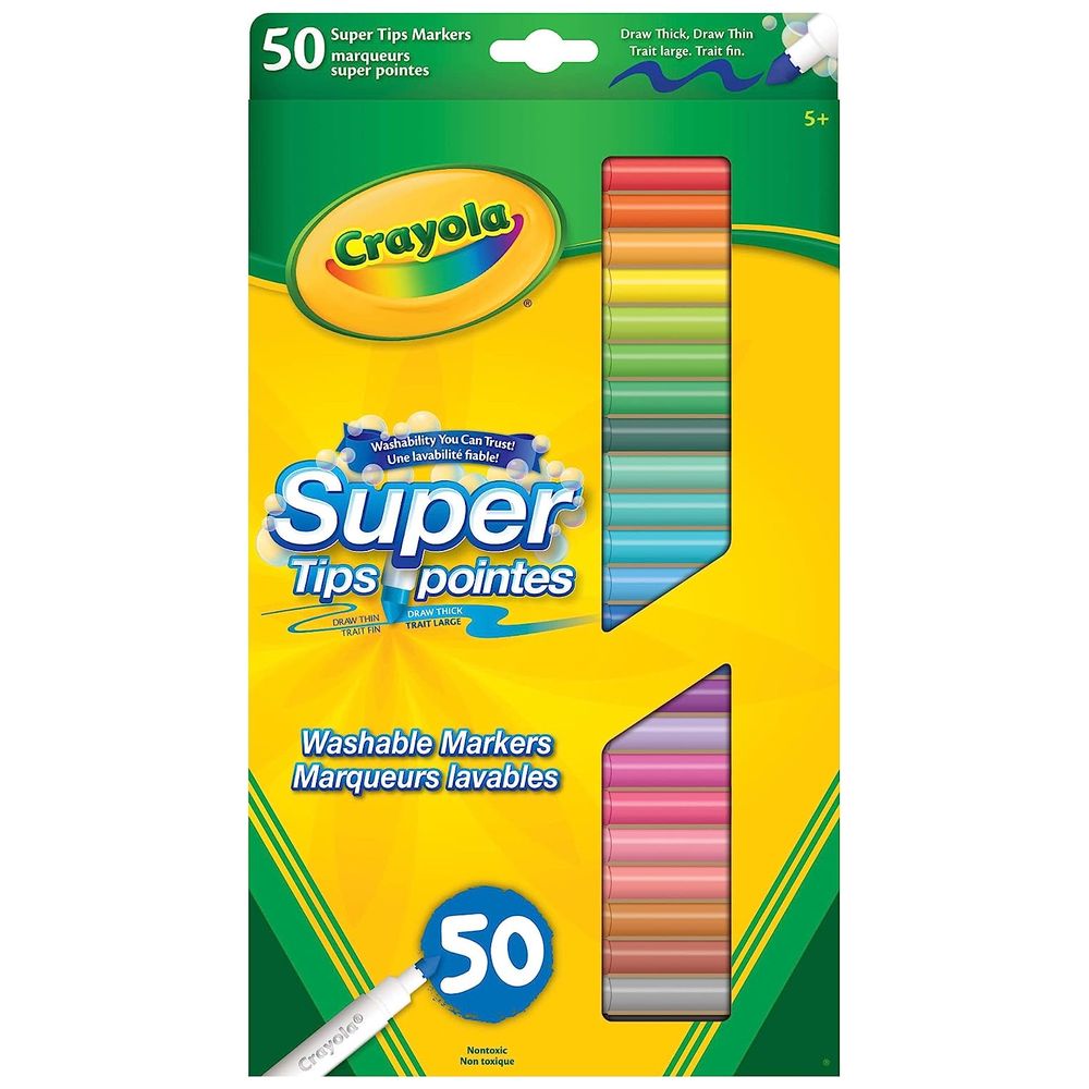 Buy Crayola - SuperTips Washable Markers - 50pcs in UAE | Mumzworld