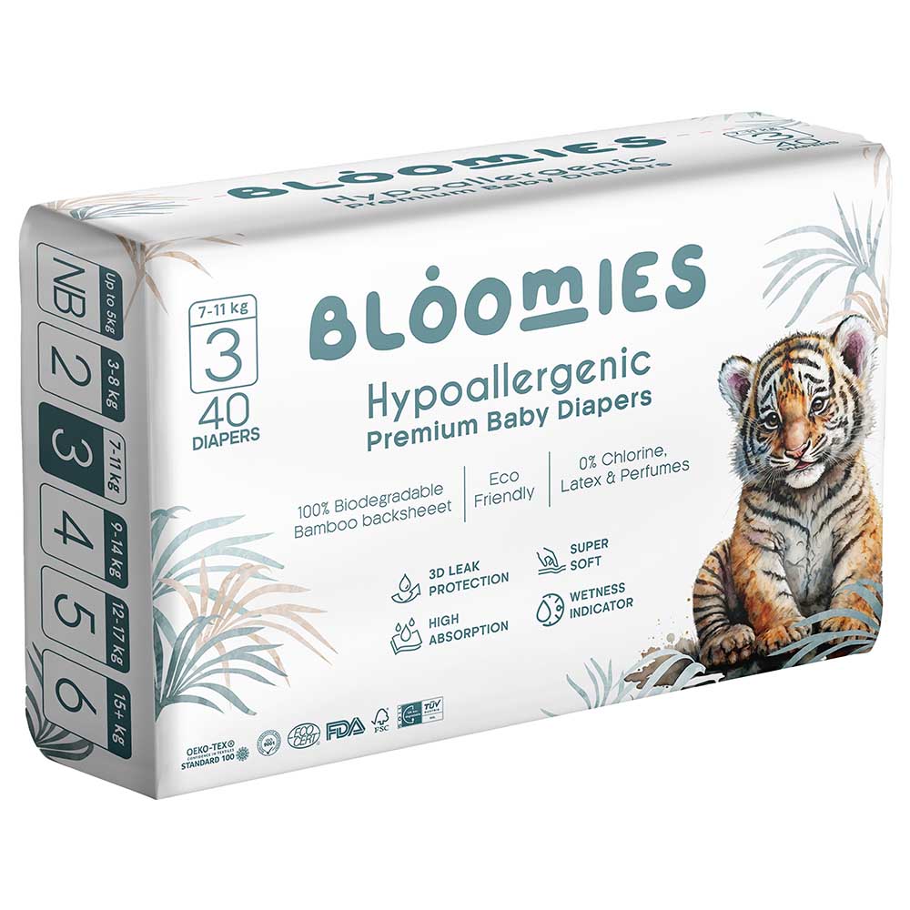 Buy Bloomies - Premium Baby Diapers - 7-11 kg - Size 3 - 40pcs in UAE ...