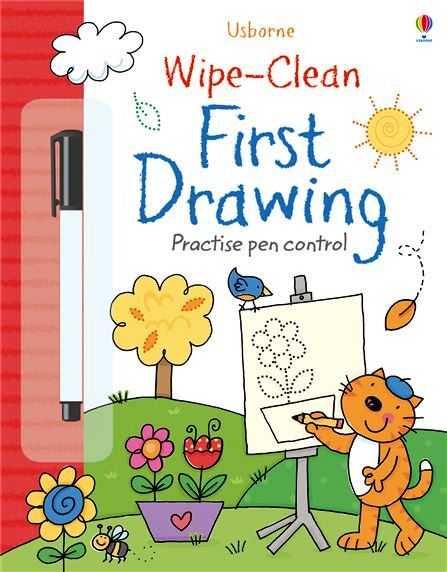 Buy Usborne Books: Wipe-Clean First Drawing (Practise pen control) in ...