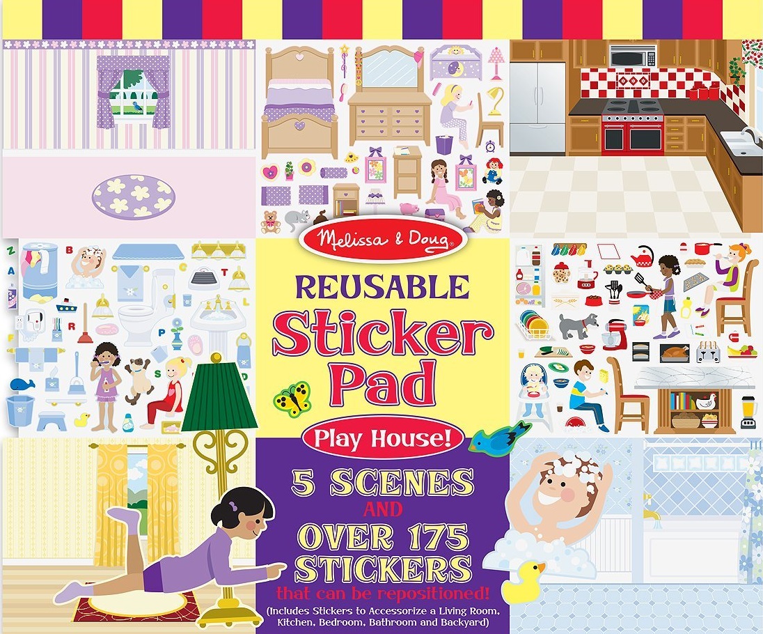 Buy Melissa & Doug Reusable Sticker Pad - Playhouse in KSA | Mumzworld