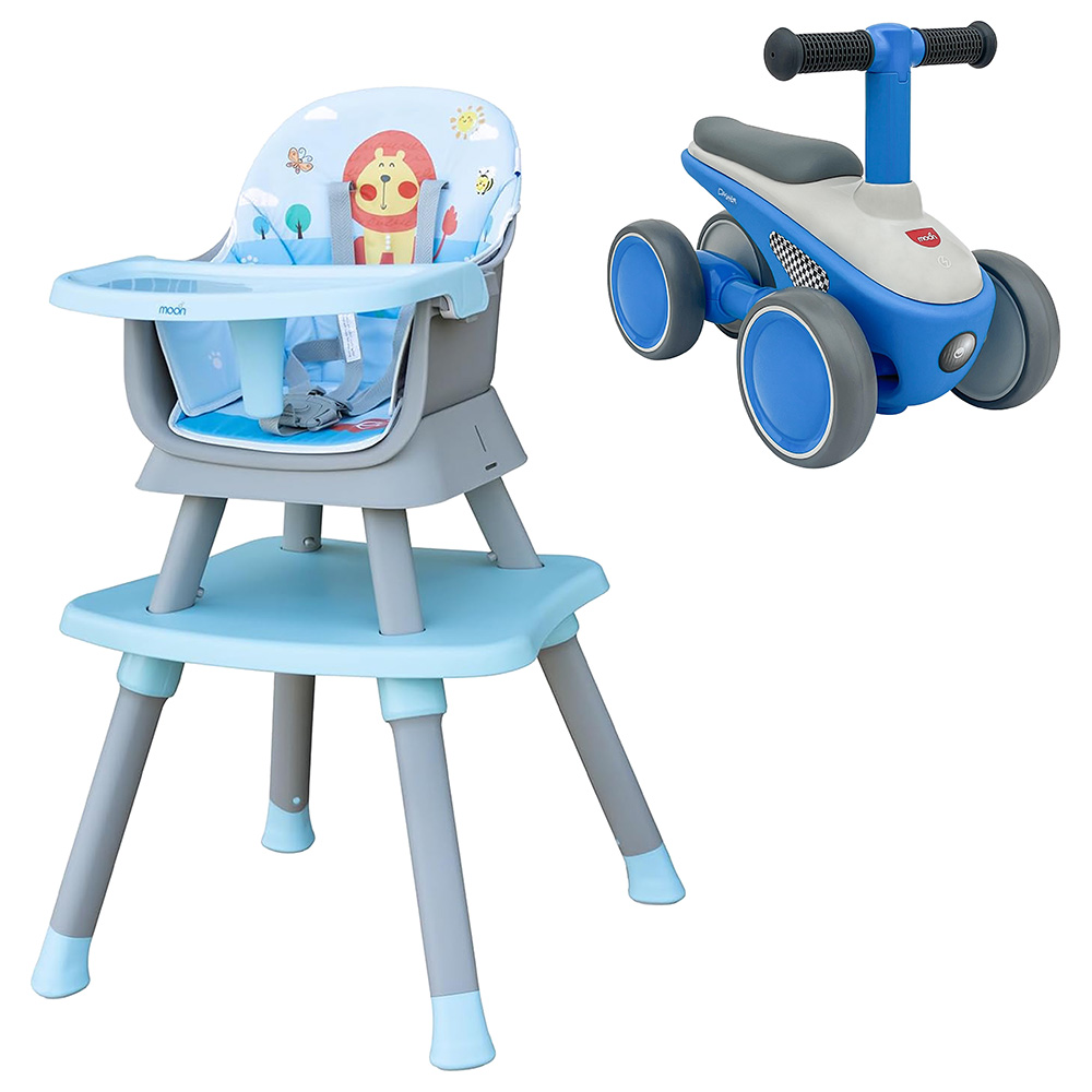 Buy Moon - High Chair With Dasher Balance Bike - Blue in Saudi Arabia ...