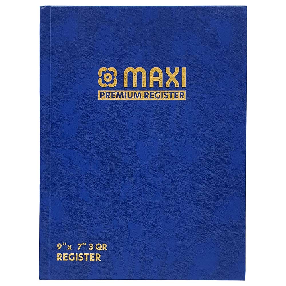 Maxi - Register Book 3QR 60gsm - 9 x 7-inch - 144 Sheets