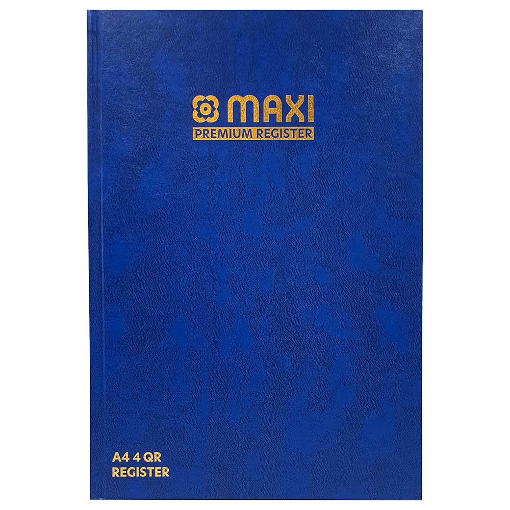 Buy Maxi - A4 4QR Register Book 60gsm - 192 Sheets in UAE | Mumzworld
