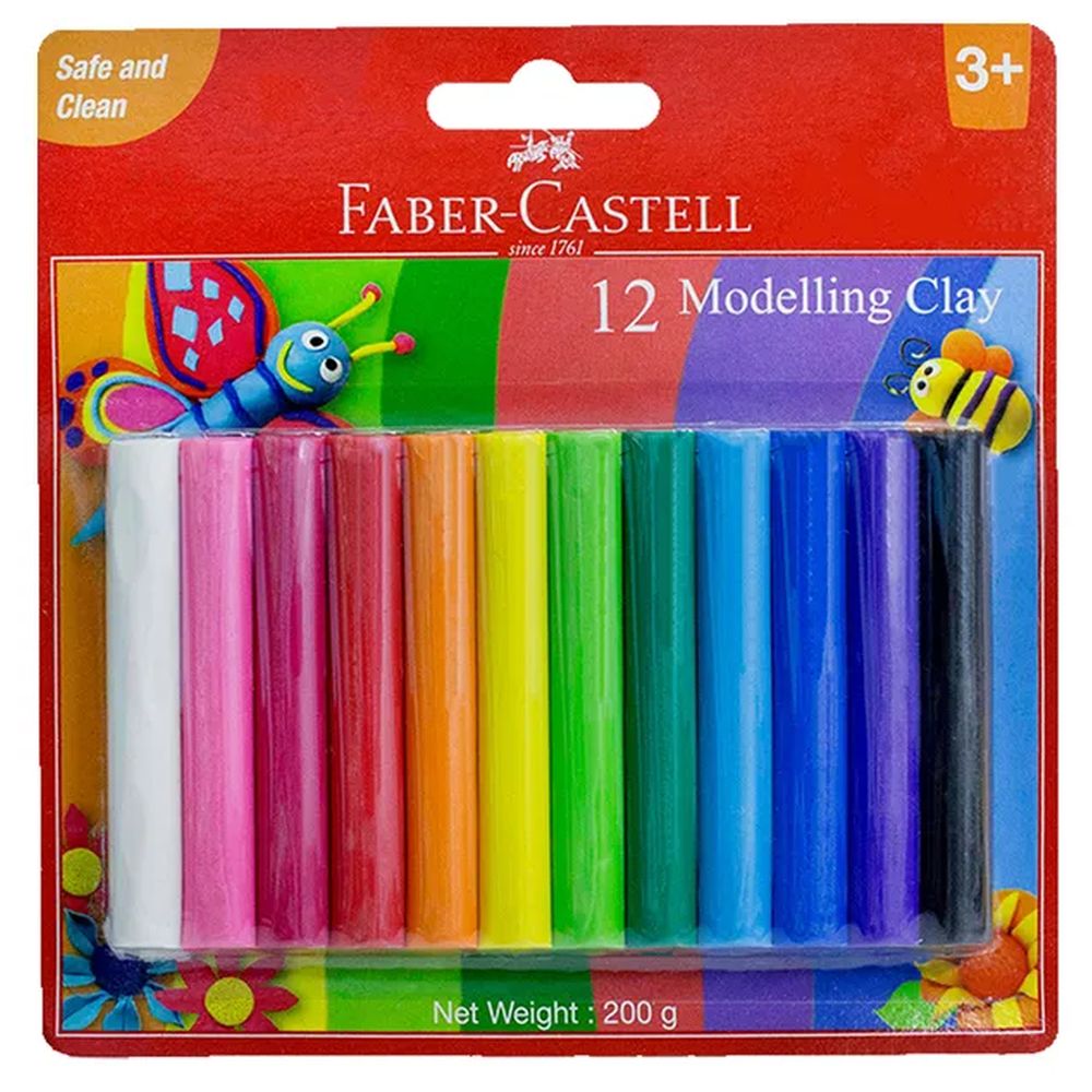 Buy Faber-Castell - Modelling Clay - 200g - 12 Pcs in UAE | Mumzworld