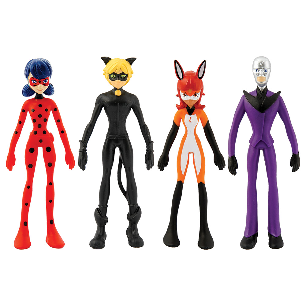 Bend-Ems - Miraculous Lady Bug Figure Pack - 4pcs Bend-Ems - Miraculous Lady Bug Figure Pack - 4pcs
