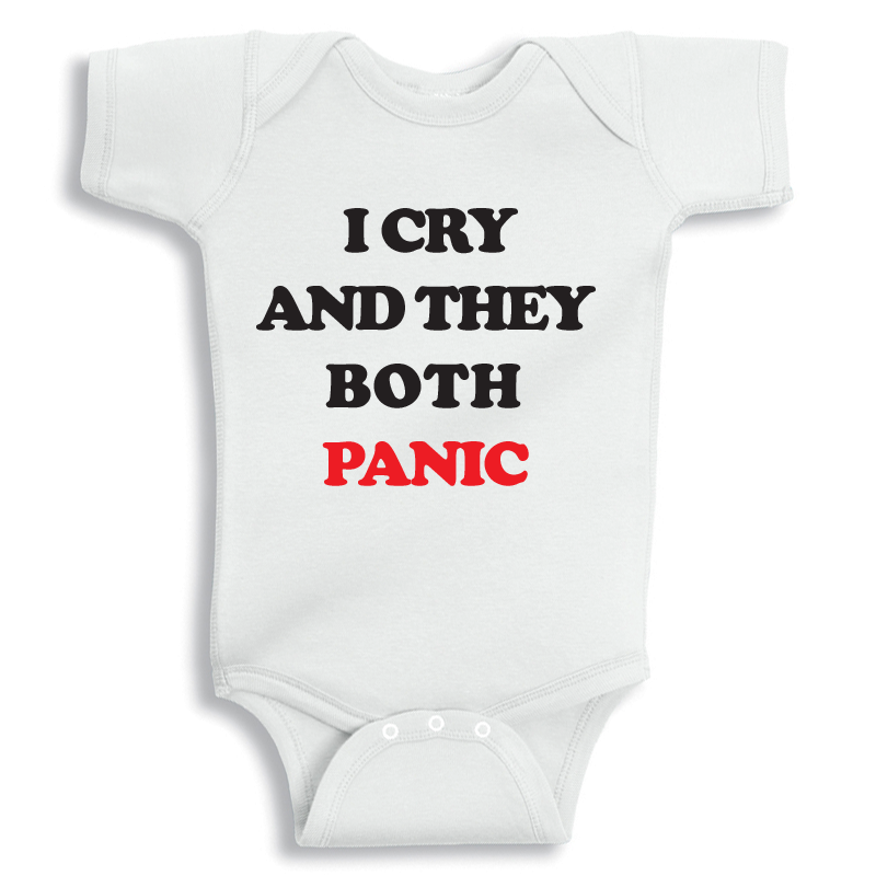 Buy Twinkle Hands, Both Panic Baby Onesie in UAE | Mumzworld