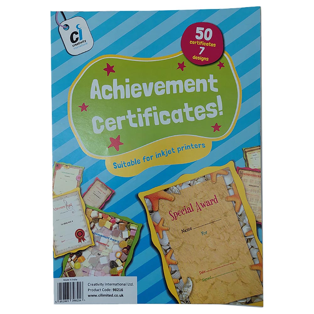 Buy Craft Box - Printable Reward Certificates A4 in UAE | Mumzworld