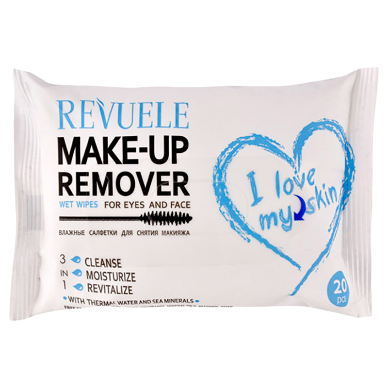 Revuele - I Love My Skin Make-Up Remover Wet Wipes 20pcs | Buy at Best ...