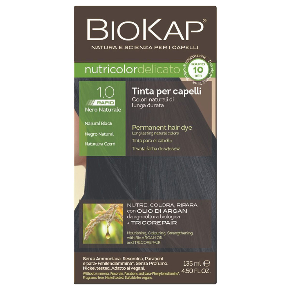 Biokap - Nutricolor Delicato Rapid 1.0 Natural Black 135Ml | Buy at ...