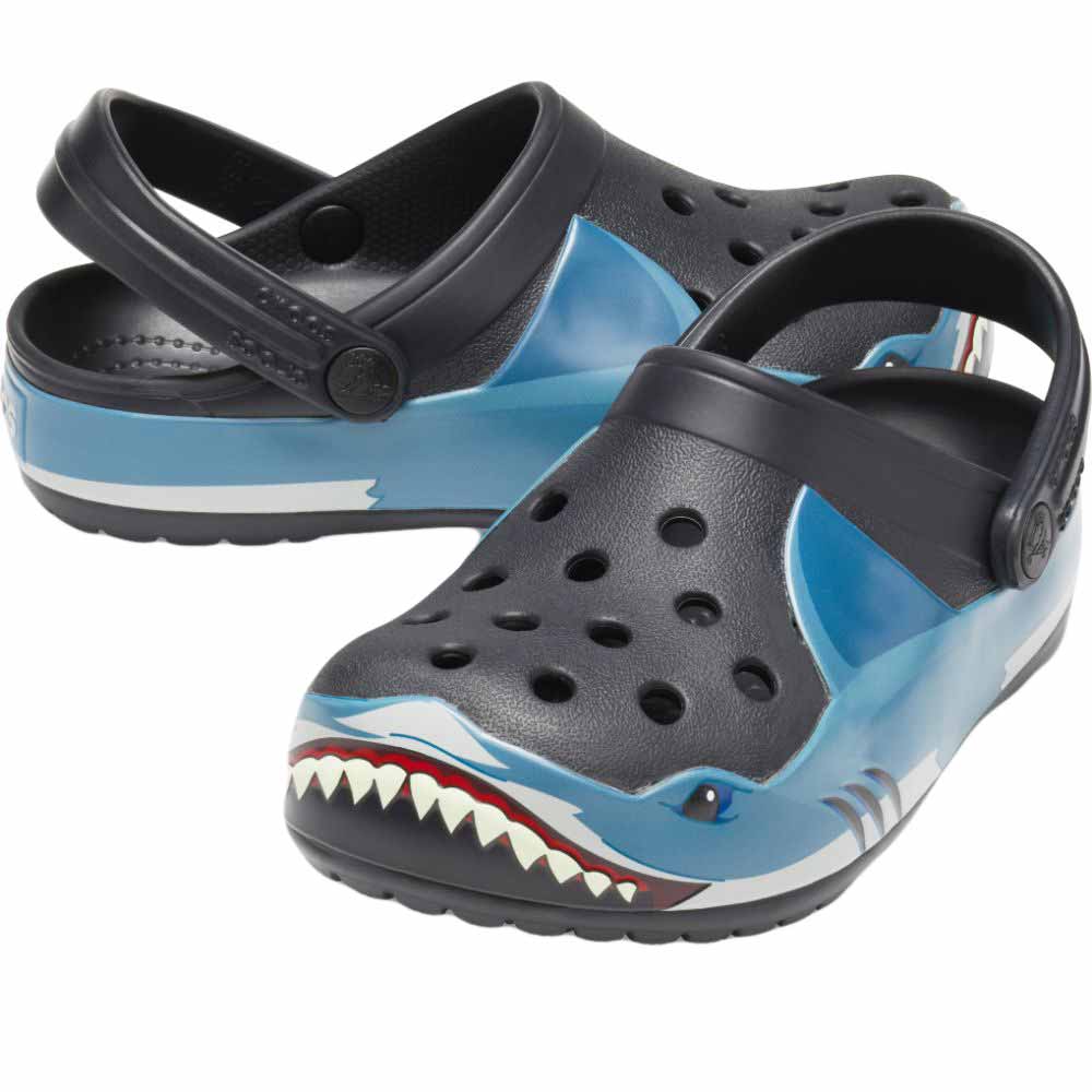 Crocs - Kid's Fun Lab Shark Band Clog - Black