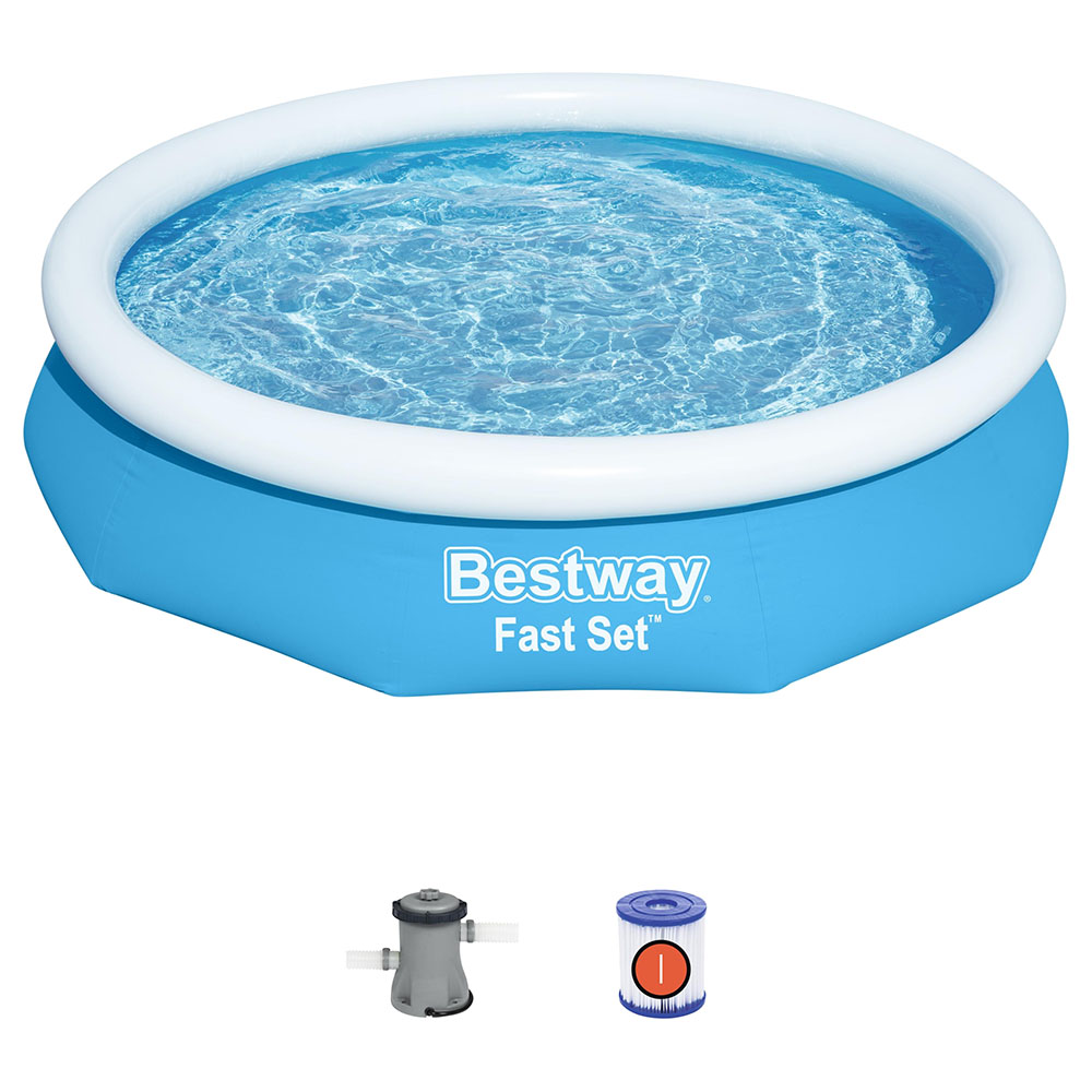 Buy Bestway - Fast Set Fill & Rise Pool - 3200L - Blue in KSA | Mumzworld